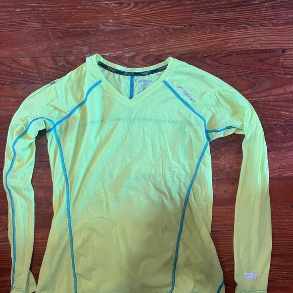 Brooks | Tops | Neon Yellow Running Top | Poshmark